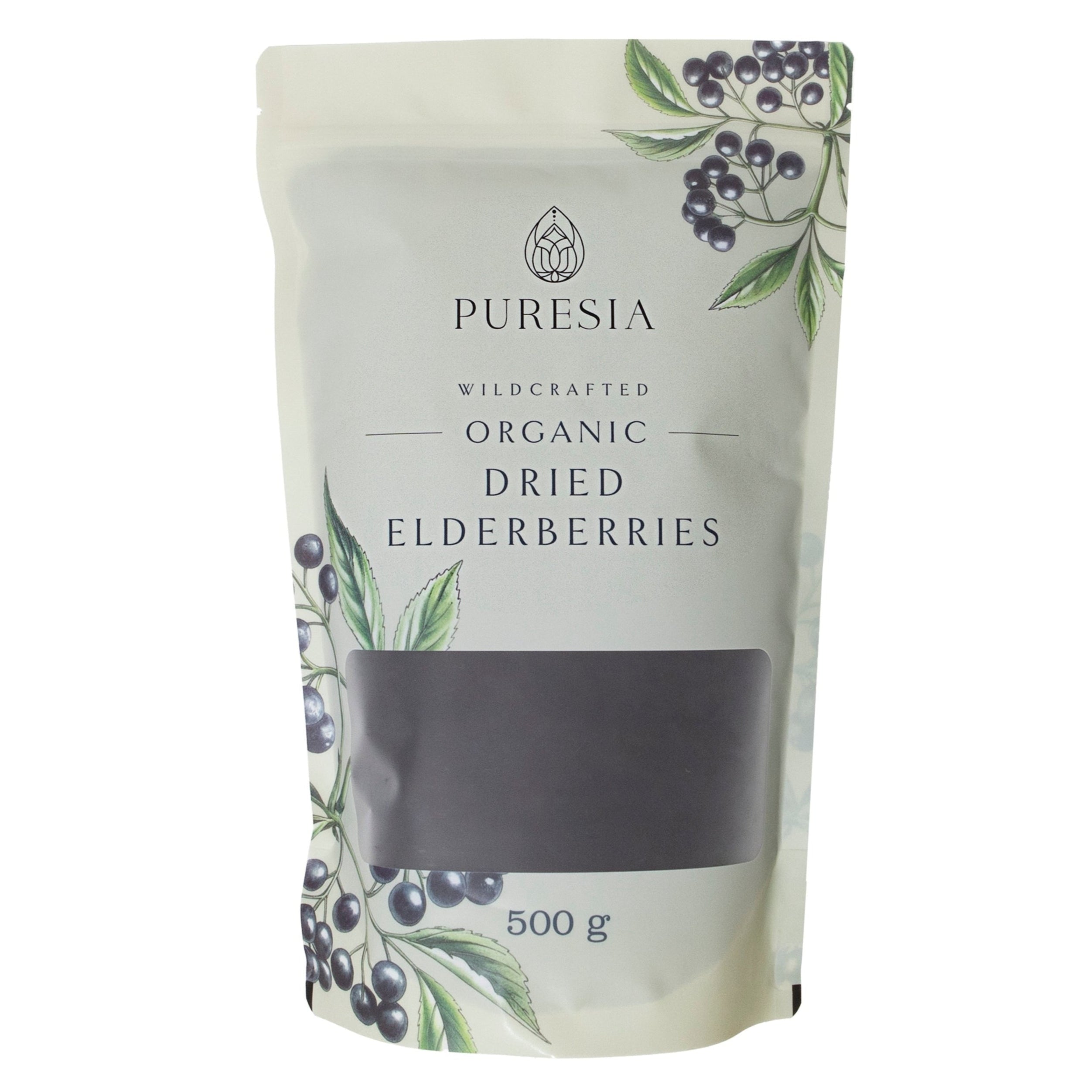 Organic Dried Elderberries 500g - Wildcrafted from Ukraine – Puresia